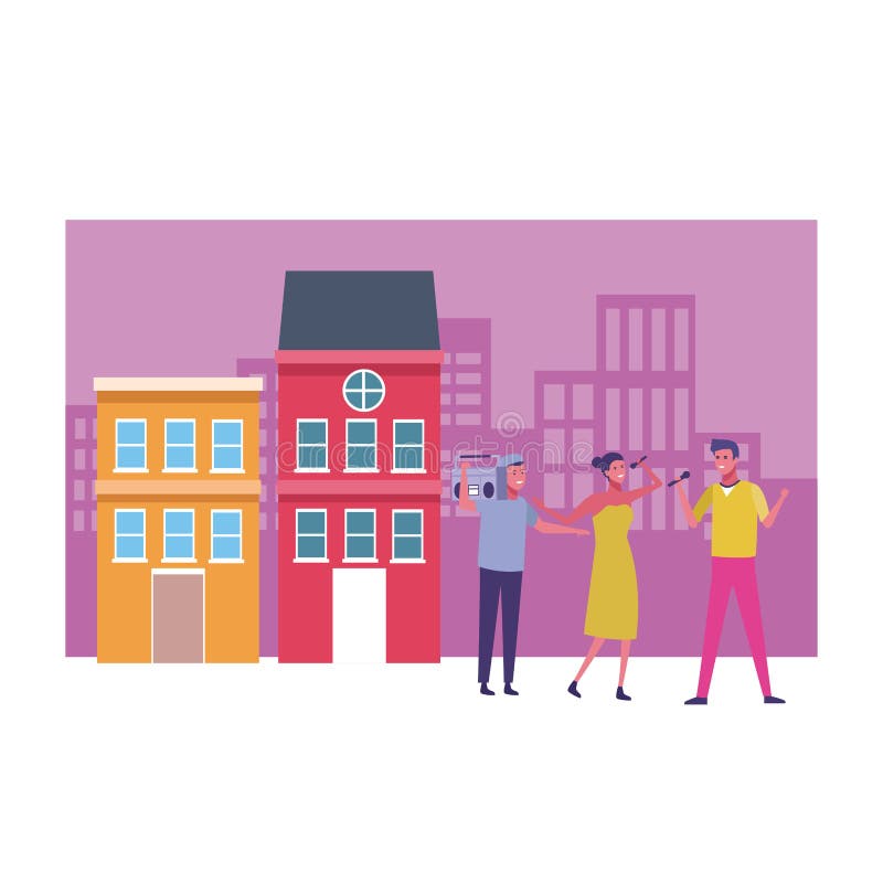 People in town stock vector. Illustration of parents - 135440848