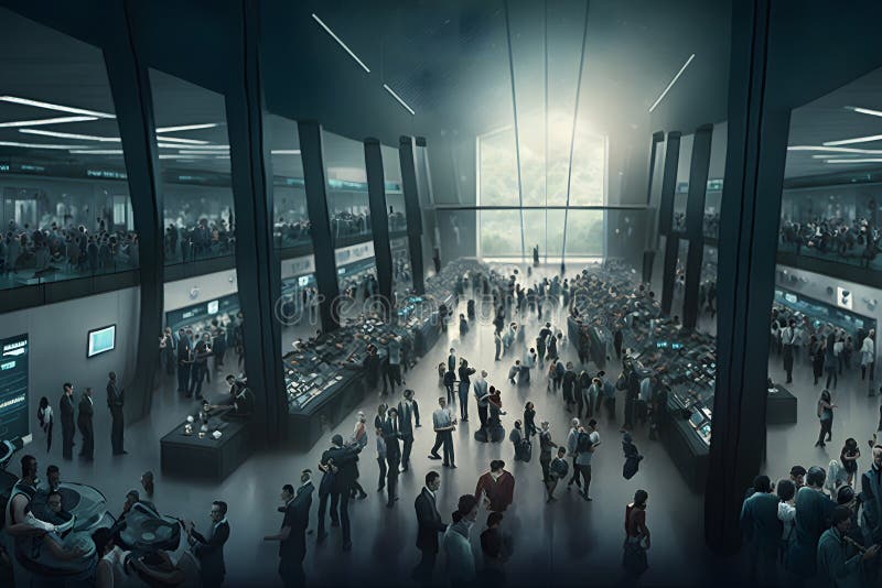 People in the Trading Room. Neural Network AI Generated Stock ...