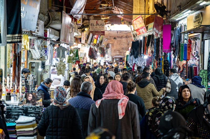 People in the Traditional Turkish Bazaar. Editorial Image - Image of ...