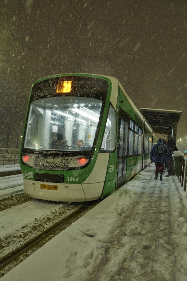 People in Traffic through Snow in Bucharest, Romania, January 20, 2024 ...