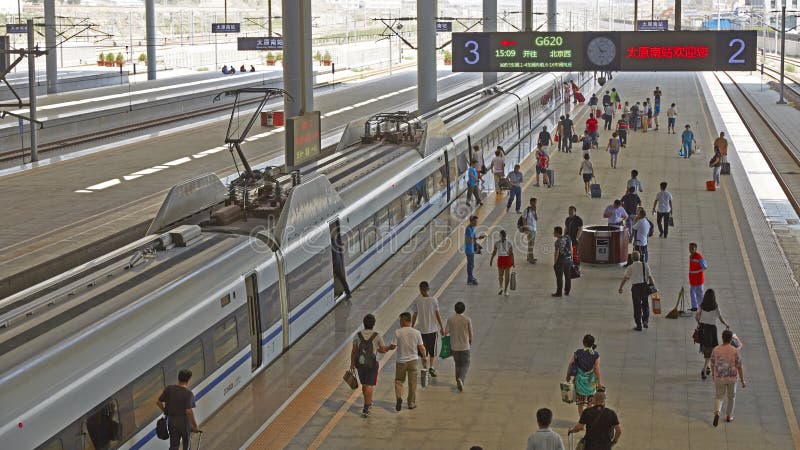People on the Train Platform China Editorial Stock Image - Image of ...