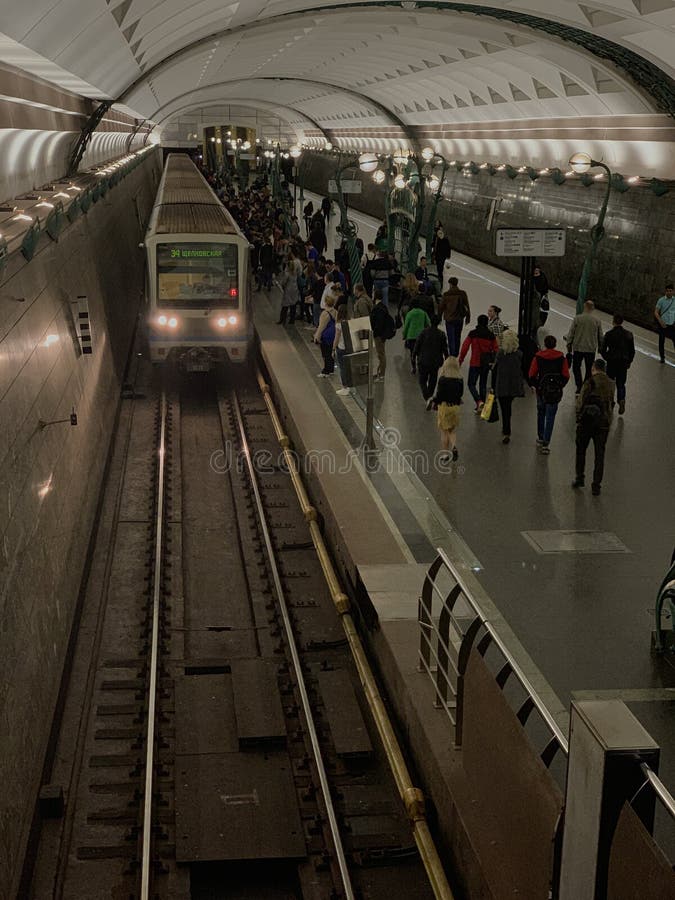 People and Train Underground Editorial Stock Image - Image of ...