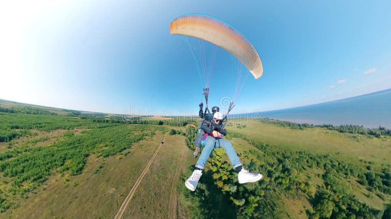 People Training with a Glider, Flying in the Sky. Stock Footage - Video ...