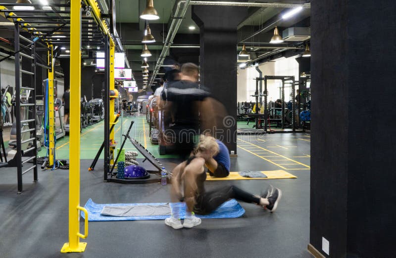 People Training in the Sports Complex. Stock Image - Image of modern ...