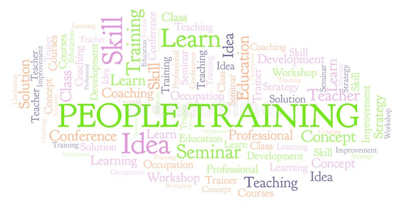 People Training Word Cloud. Stock Illustration - Illustration of colors ...