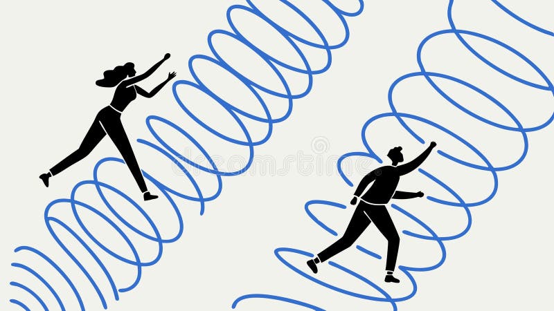 People Trapped Tornado Abstract Lines Struggle Force, Vector Design ...