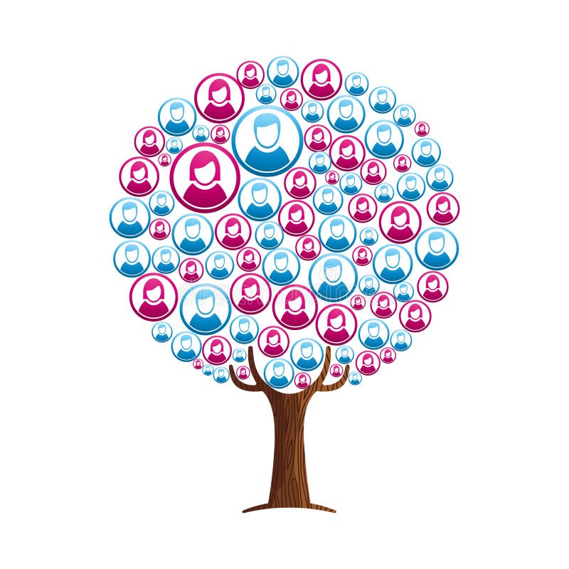 People Tree Concept for Community Teamwork Stock Vector - Illustration ...