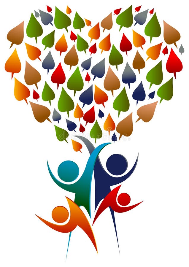 People tree stock vector. Illustration of friends, cartoon - 90134247