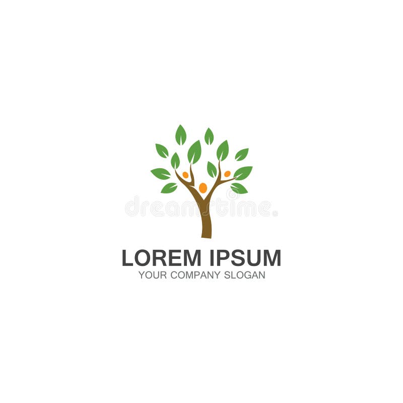 People Tree Logo Template Design Vector Stock Vector - Illustration of ...
