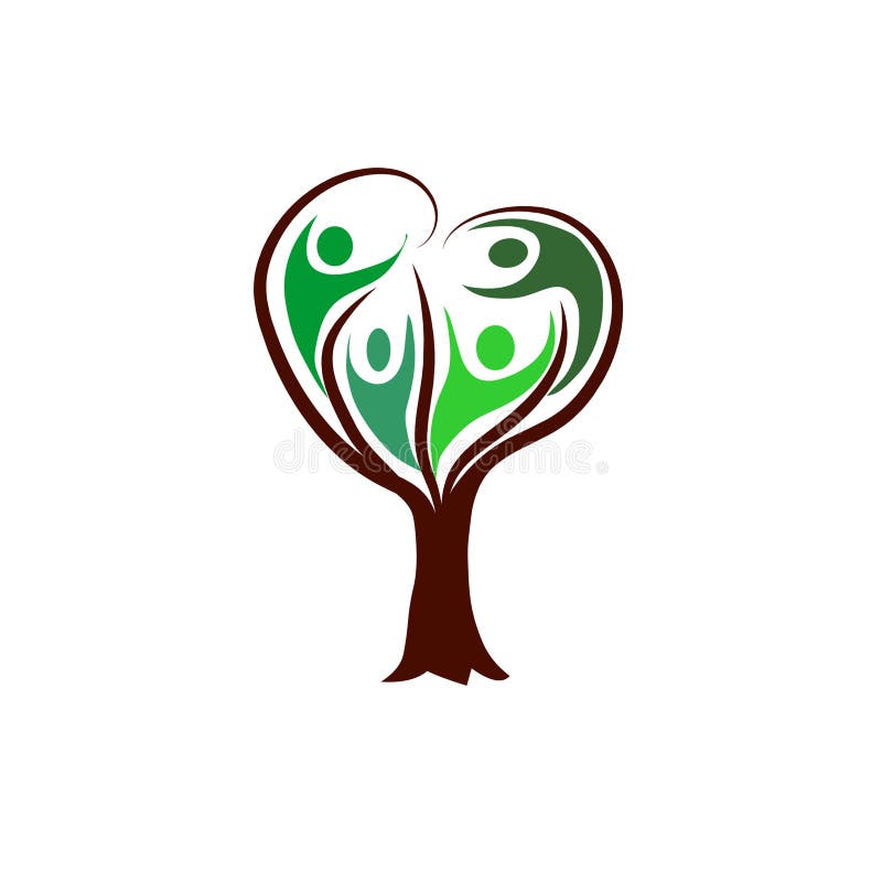 People Tree Vector Illustration Stock Vector - Illustration of trees ...