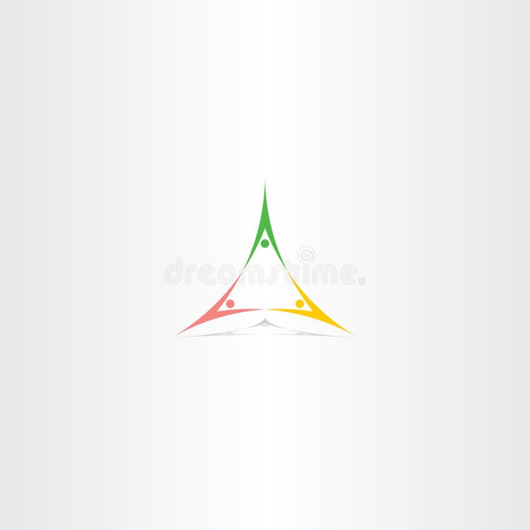 People Triangle Partner Logo Sign Element Stock Vector - Illustration ...