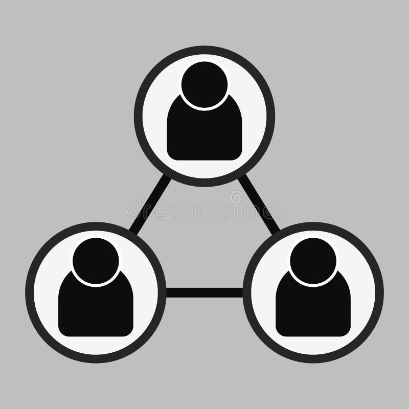 People Triangular Network Work Flow Vector Stock Vector - Illustration ...