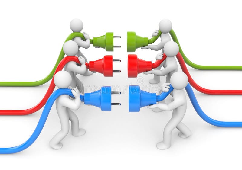 People try to connect stock illustration. Illustration of partnership ...