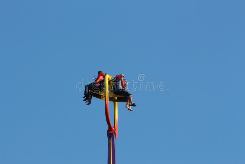 People Tumbling on Attractions in the Park Stock Photo - Image of ...