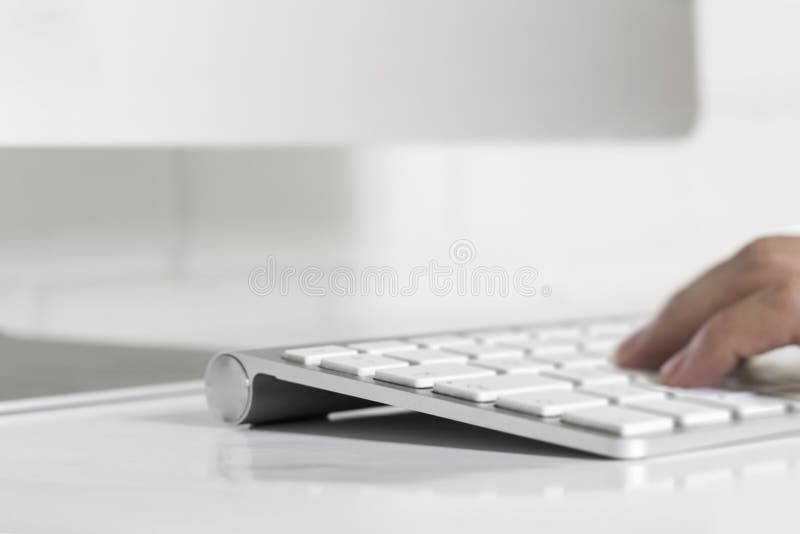 People Typing on the Keyboard Stock Image - Image of screen, finger ...
