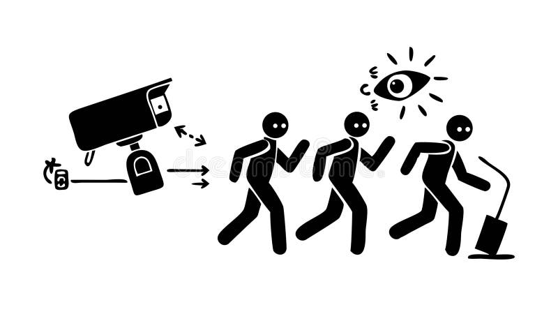 People Under Surveillance, Privacy Concerns Icon Vector Design ...