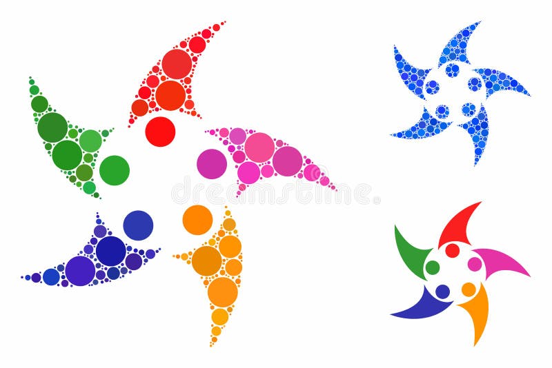 People Union Composition Icon of Circles Stock Illustration ...