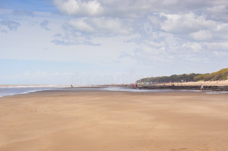 Far Away People Vacationing on the Beach Stock Photo - Image of travel ...