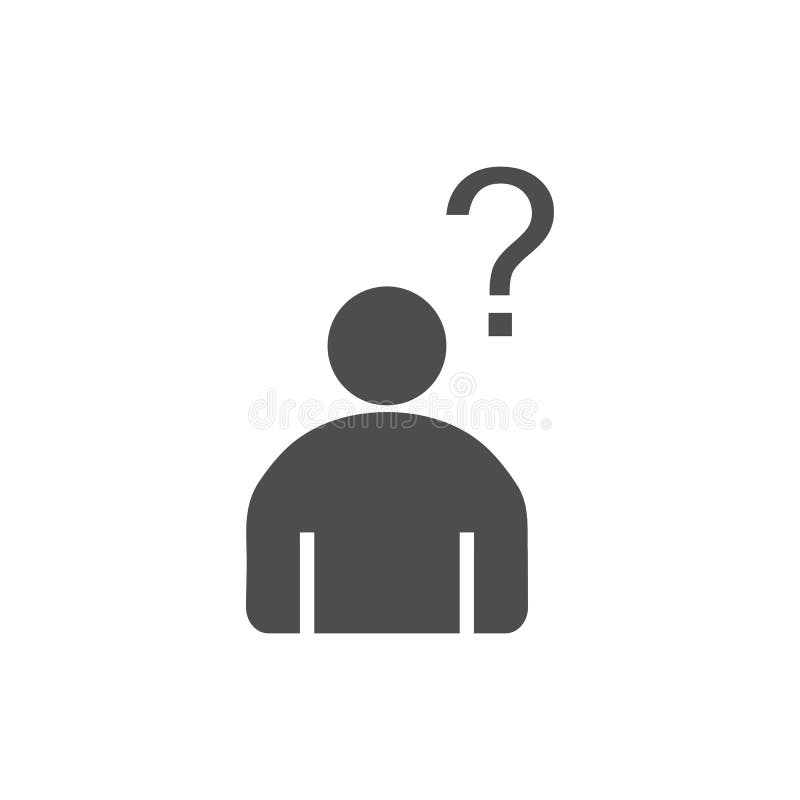 People, User with Question Icon. Vector Illustration, Flat Design ...