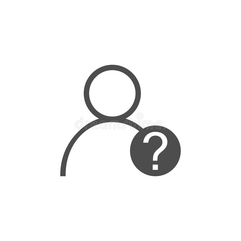 People, User with Question Icon. Vector Illustration, Flat Design ...