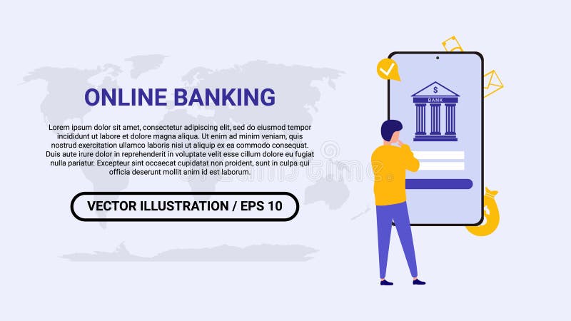 People Using Computer for Online Banking and Accounting. Mobile Banking ...