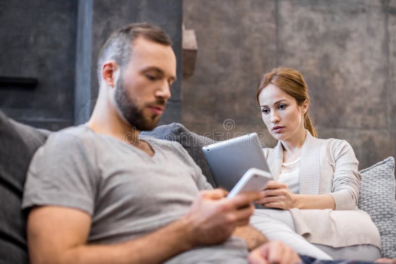 People using devices stock photo. Image of rest, male - 90083388