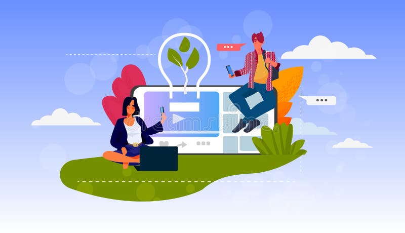 People Using Digital Gadgets Sustainable ESG Development Responsibility ...