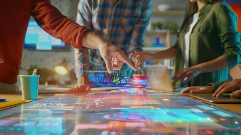 The Futuristic Team Planning.AI Generated Image Stock Image - Image of ...
