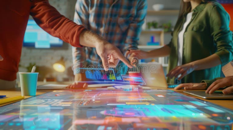 The Futuristic Team Planning.AI Generated Image Stock Image - Image of ...
