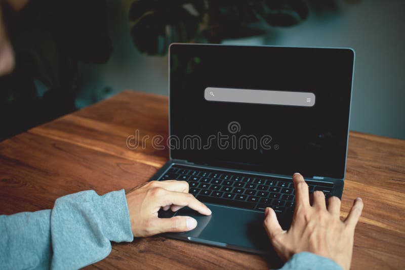 People are Using Keyboards To Search and Scroll through Laptop ...