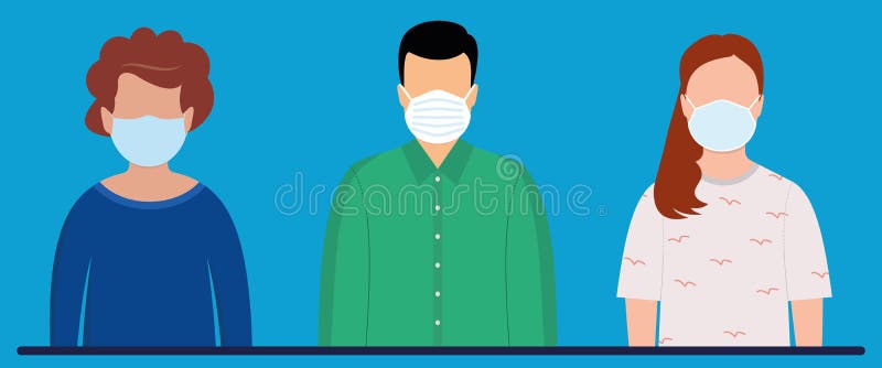 People Using Masks of Different Types Illustation and Vector Stock ...