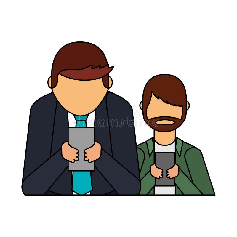 People using mobile stock vector. Illustration of texting - 145568132