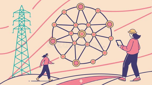 People Using Network Structure, Technology and Connectivity Concept ...