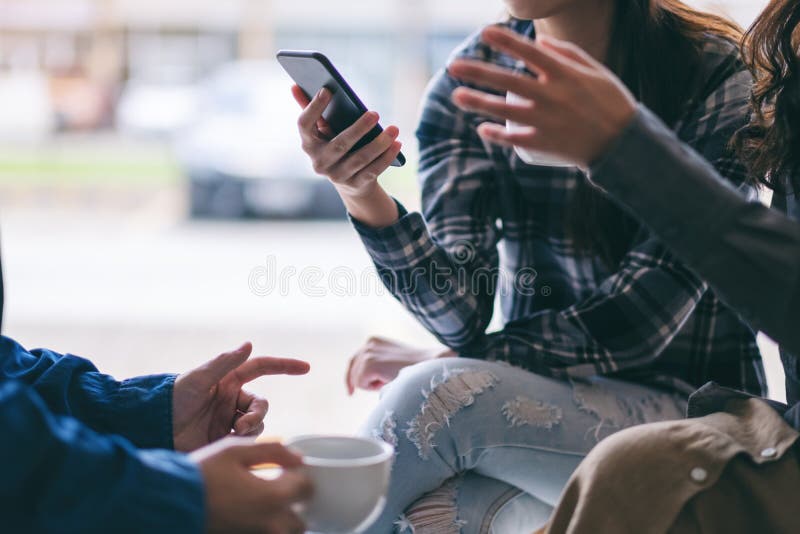 People Having Conversation Together Stock Image - Image of hanging ...