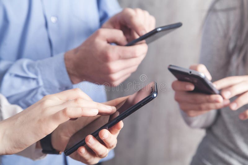 People Using Smartphones. Technology Stock Photo - Image of people ...