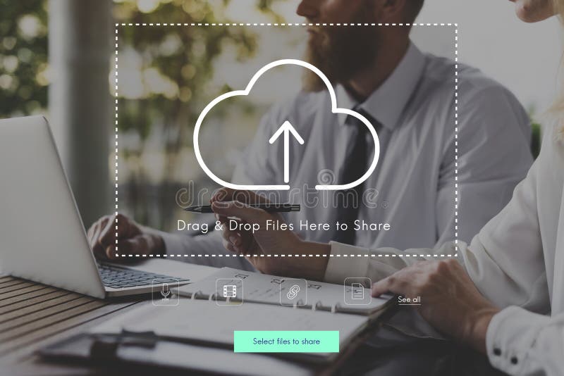 People Using Technology Digital Device with Cloud Computing Icon Stock ...