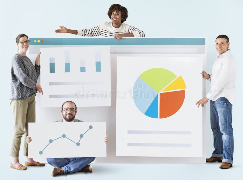 People with Various Statistics and Graphs Stock Photo - Image of data ...