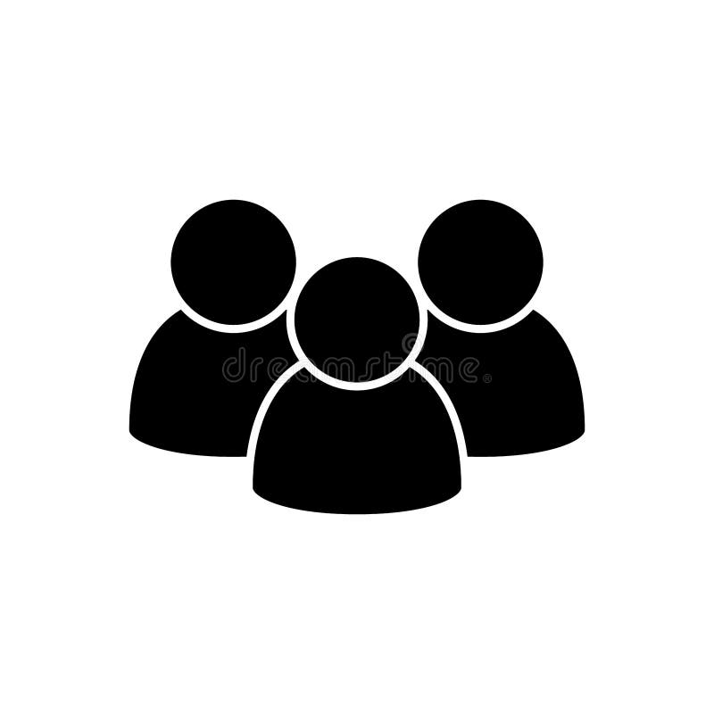 People Vector Icon. Group of Humans Sign Stock Vector - Illustration of ...