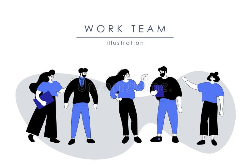 People Vector Work Team in the Office Stock Vector - Illustration of ...