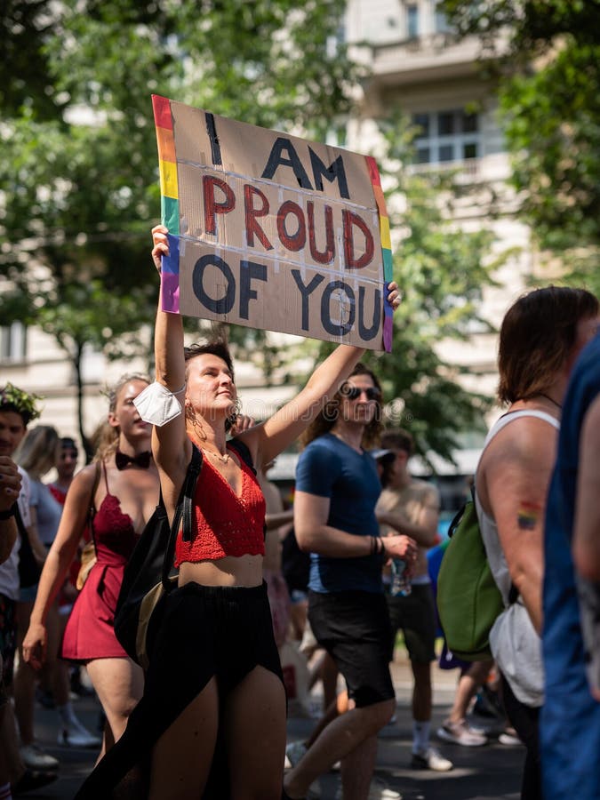 People at Vienna Pride on Wiener Ringstrasse Editorial Image - Image of ...