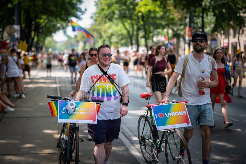 People at Vienna Pride on Wiener Ringstrasse Editorial Photo - Image of ...