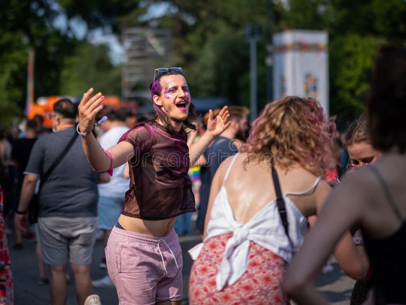 People at Vienna Pride on Wiener Ringstrasse Editorial Stock Image ...