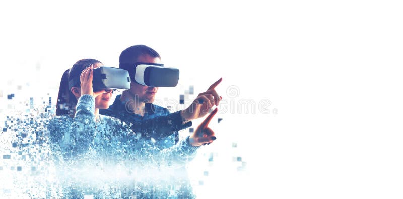 People in Virtual Glasses. VR Stock Image - Image of person, dream ...