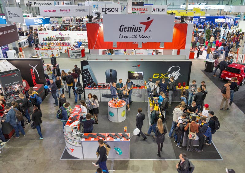 Genius Booth during CEE 2017 in Kiev, Ukraine. Editorial Photo - Image ...