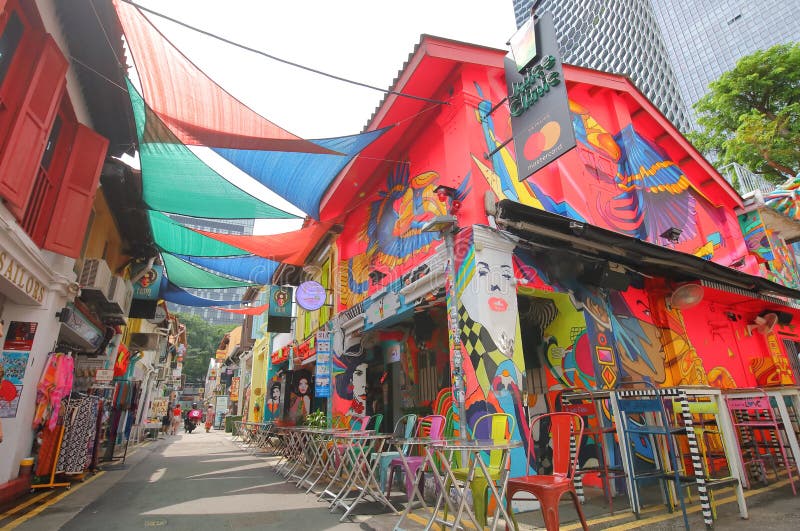 Haji Lane Singapore editorial photo. Image of house - 132926686