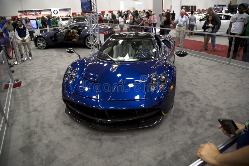 People visiting Auto show editorial photography. Image of lights - 52074627