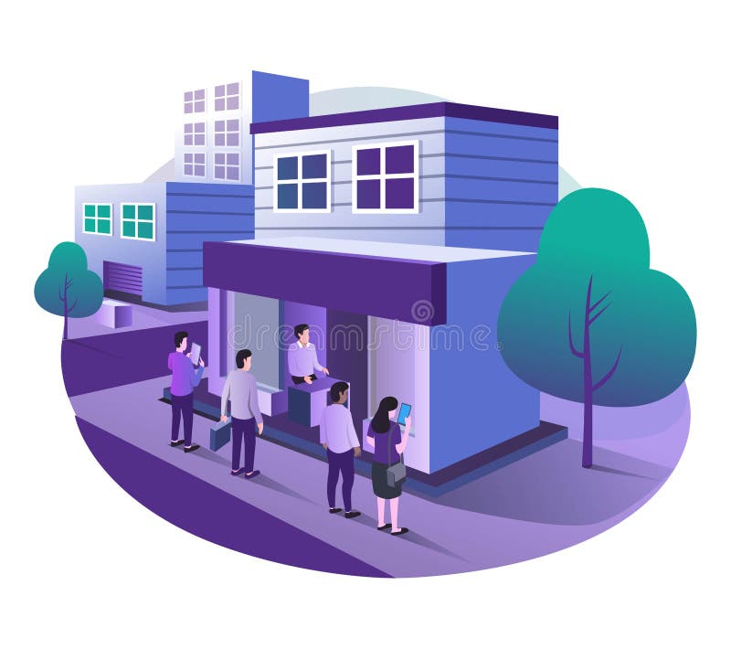 Customer Visiting Bank Stock Illustrations – 72 Customer Visiting Bank ...