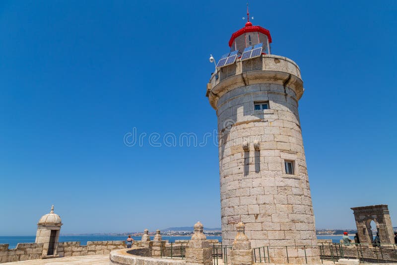 People Visiting the Old Bugio Lighthouse Editorial Stock Image - Image ...