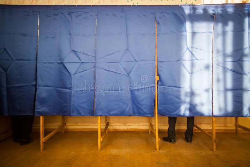 People Vote in Voting Booth Stock Photo - Image of poll, elect: 83269156
