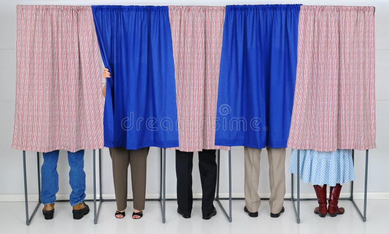 People in Voting Booths stock photo. Image of america - 26956186